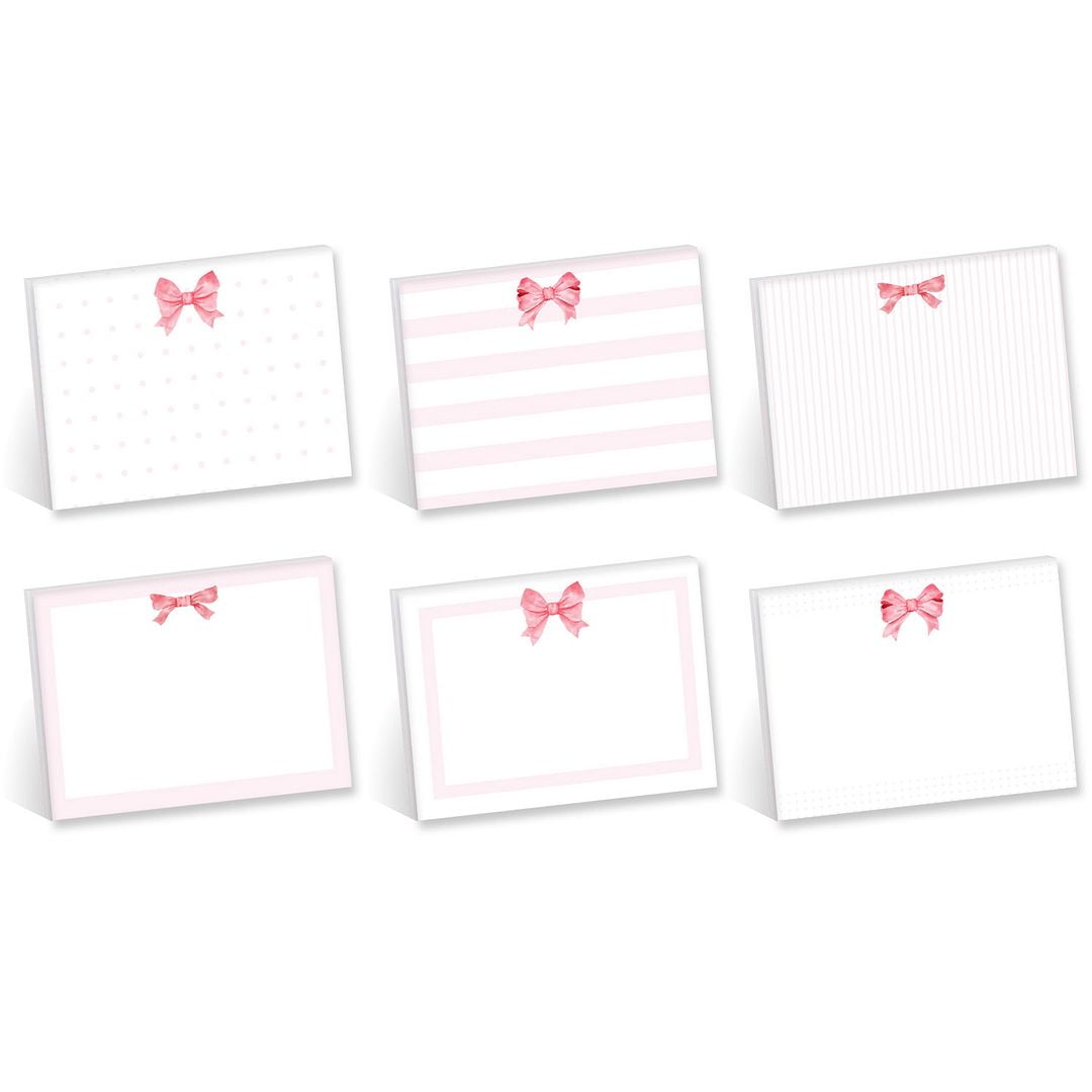 Pink Bow Sticky Note Assortment / 4" x 3" Trendy Repositionable Sticky ...