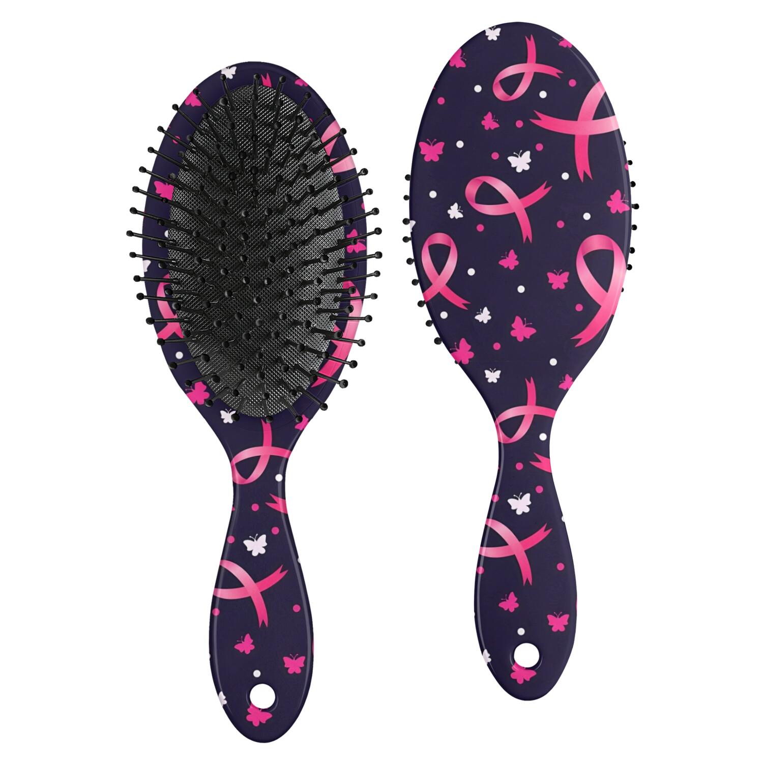Pink Breast Cancer Hair Brush,Girls Detangling Hair Brush,Glide Through ...