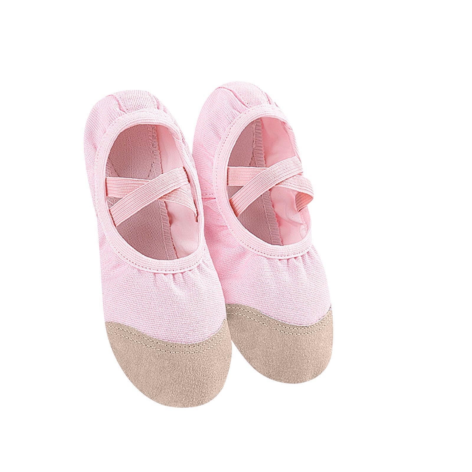 Pink Breathable And Flexible Dance Shoes For Girls With Soft Soles And ...