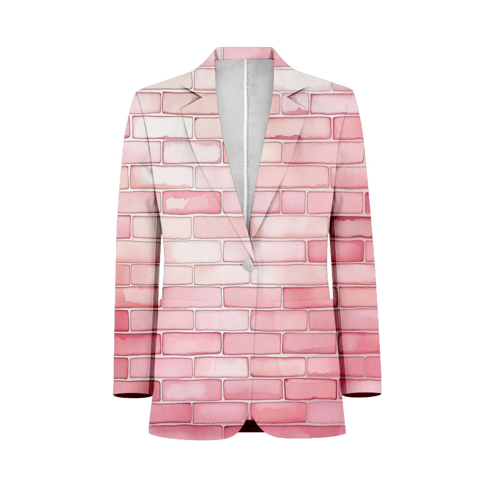 Pink Brick Wall, Brick Stone Wall Mens Suits Shawl Collar Slim Fit Suit ...