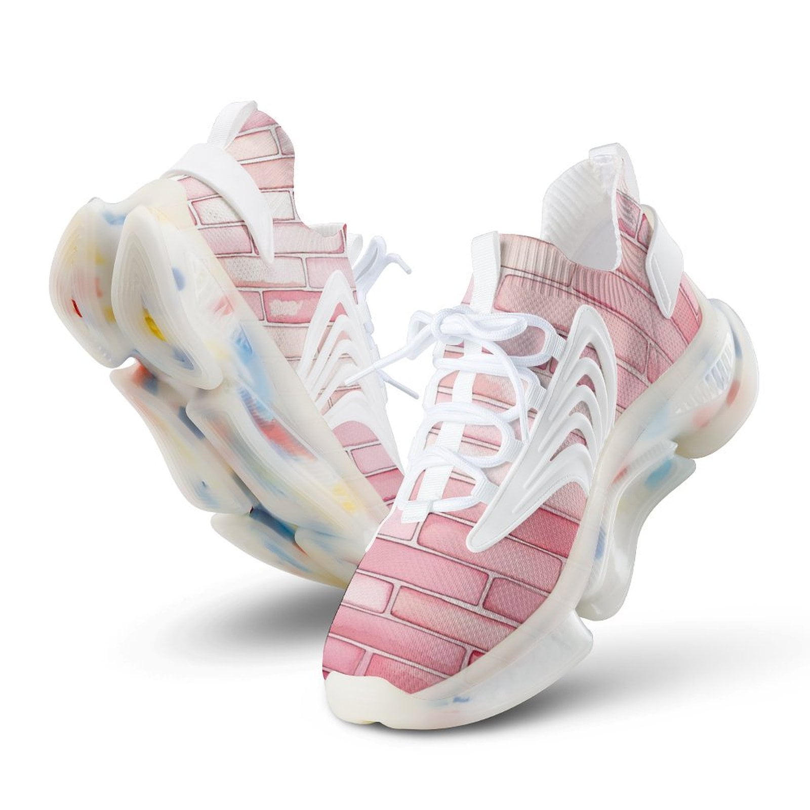 Pink Brick Wall, Brick Stone Wall Walking Shoes for Men Woman ...