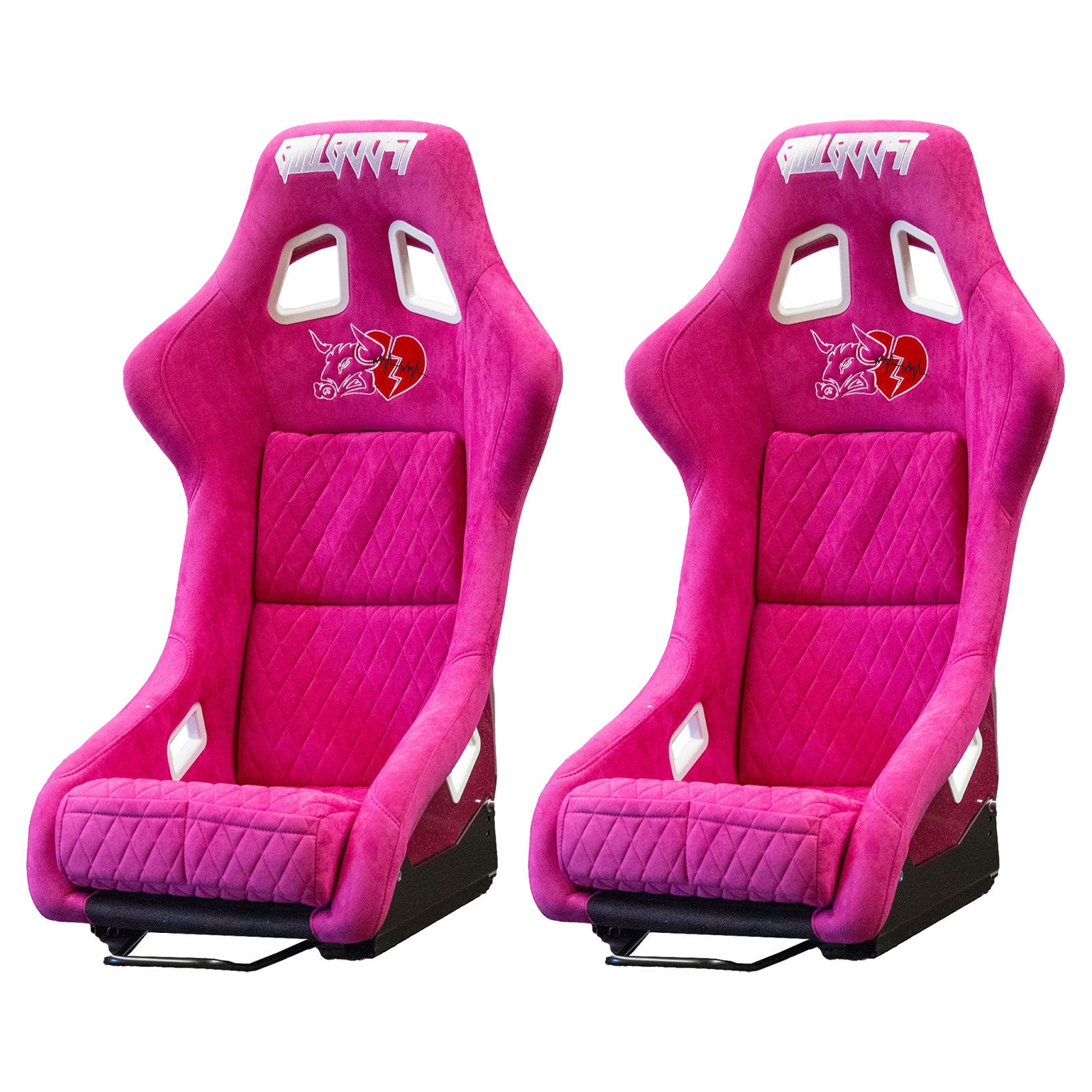 Pink Bull Boost Adjustable Racing Lowered Heartbreak Bucket Seat with ...