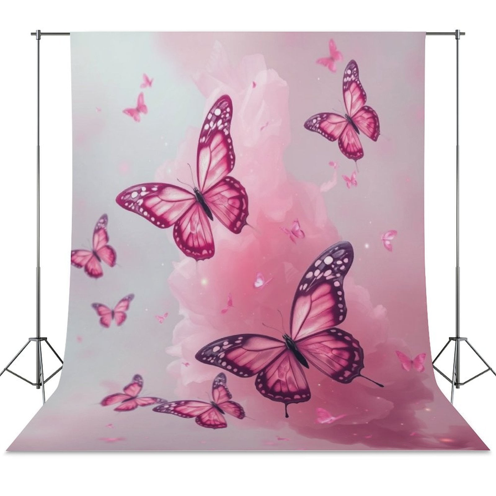 Pink Butterflies Flying Photography Backdrops Adult Photostudio Props ...