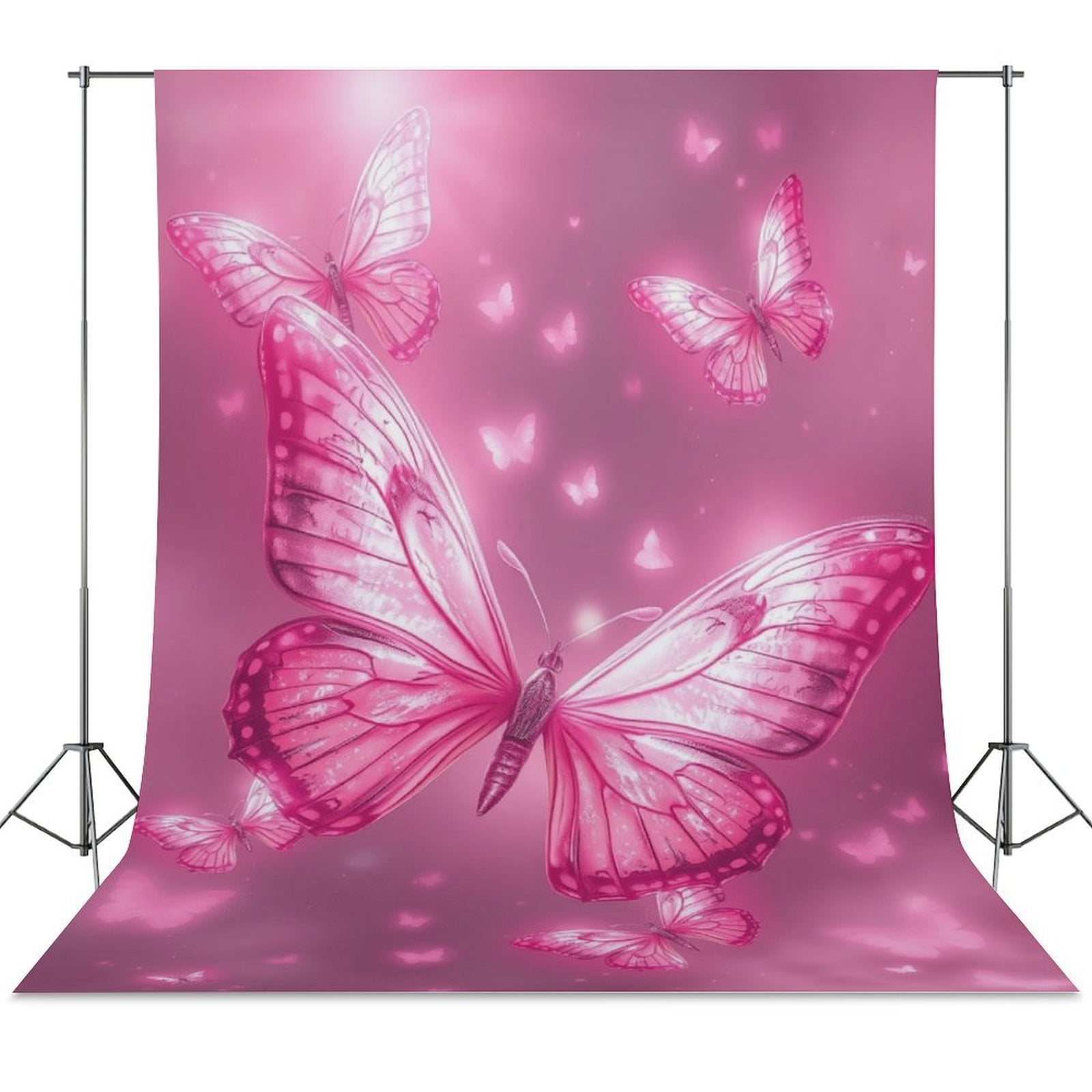 Pink Butterflies Flying Softly Party Backdrop Birthday Decoration ...
