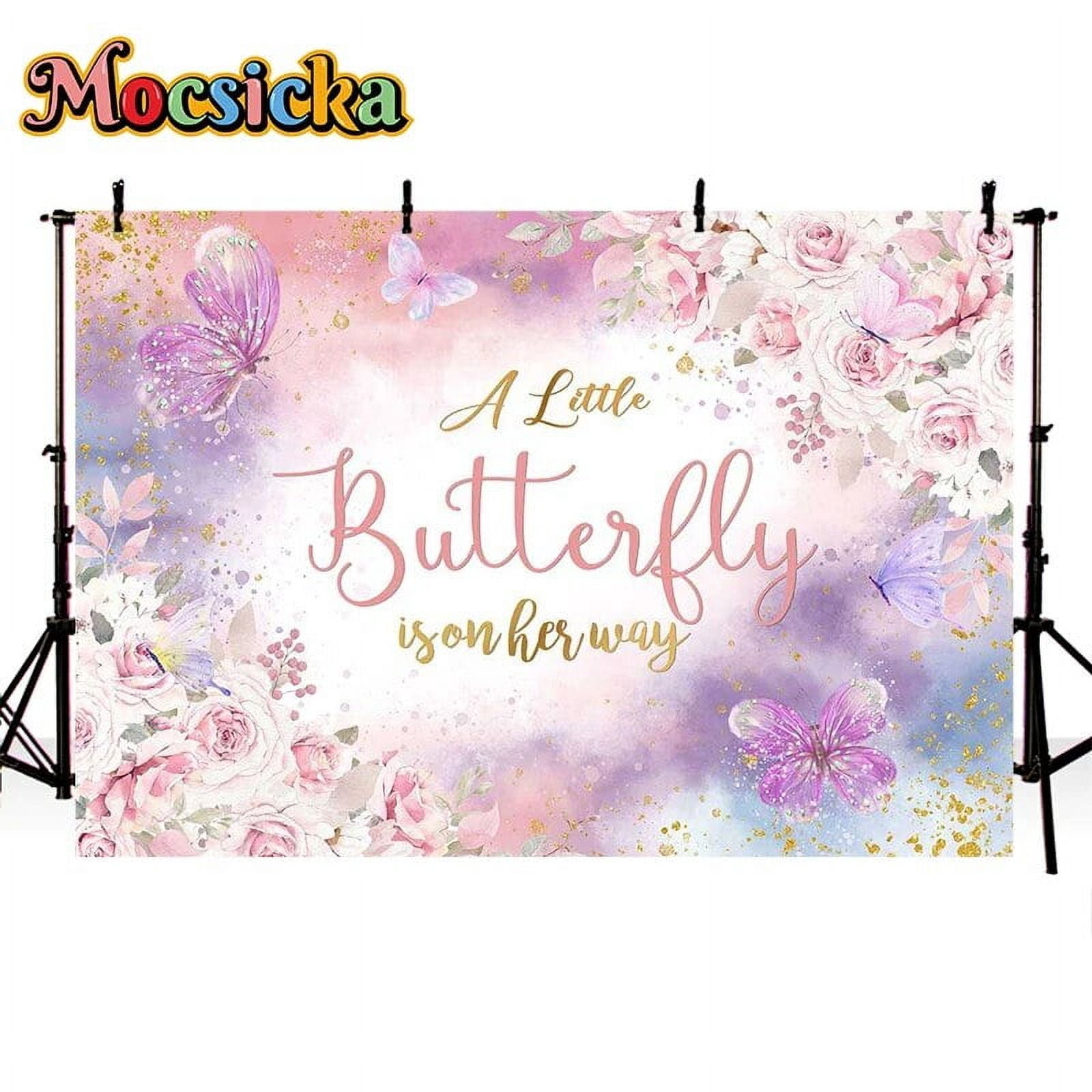 Pink Butterfly Background Spring Butterfly Floral Decoration Birthday ...