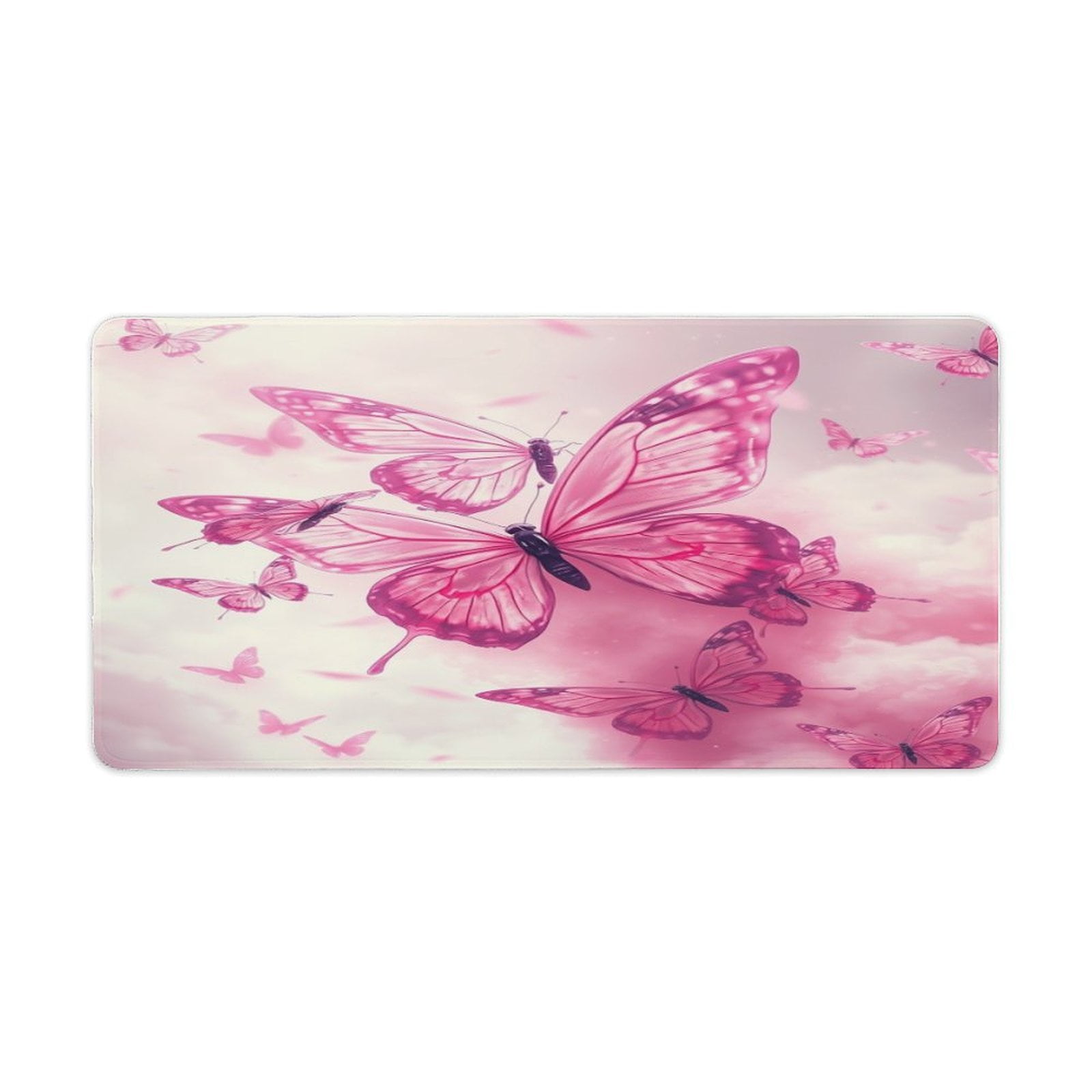 Pink Butterfly Dream Mouse Pad Gamer Keyboard Desk Mats Computer Table ...