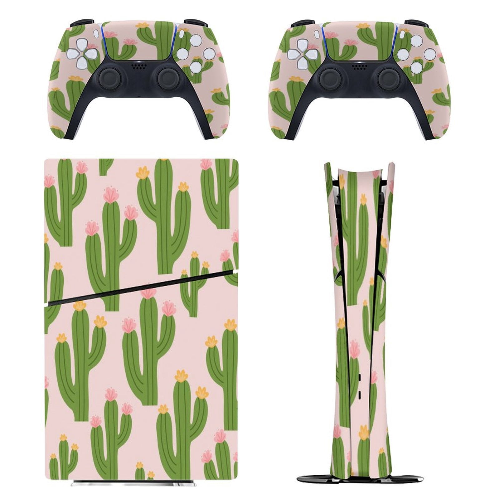 Pink, Cactus PS5/PS5 Slim Digital Disc Skin Sticker For Console And ...