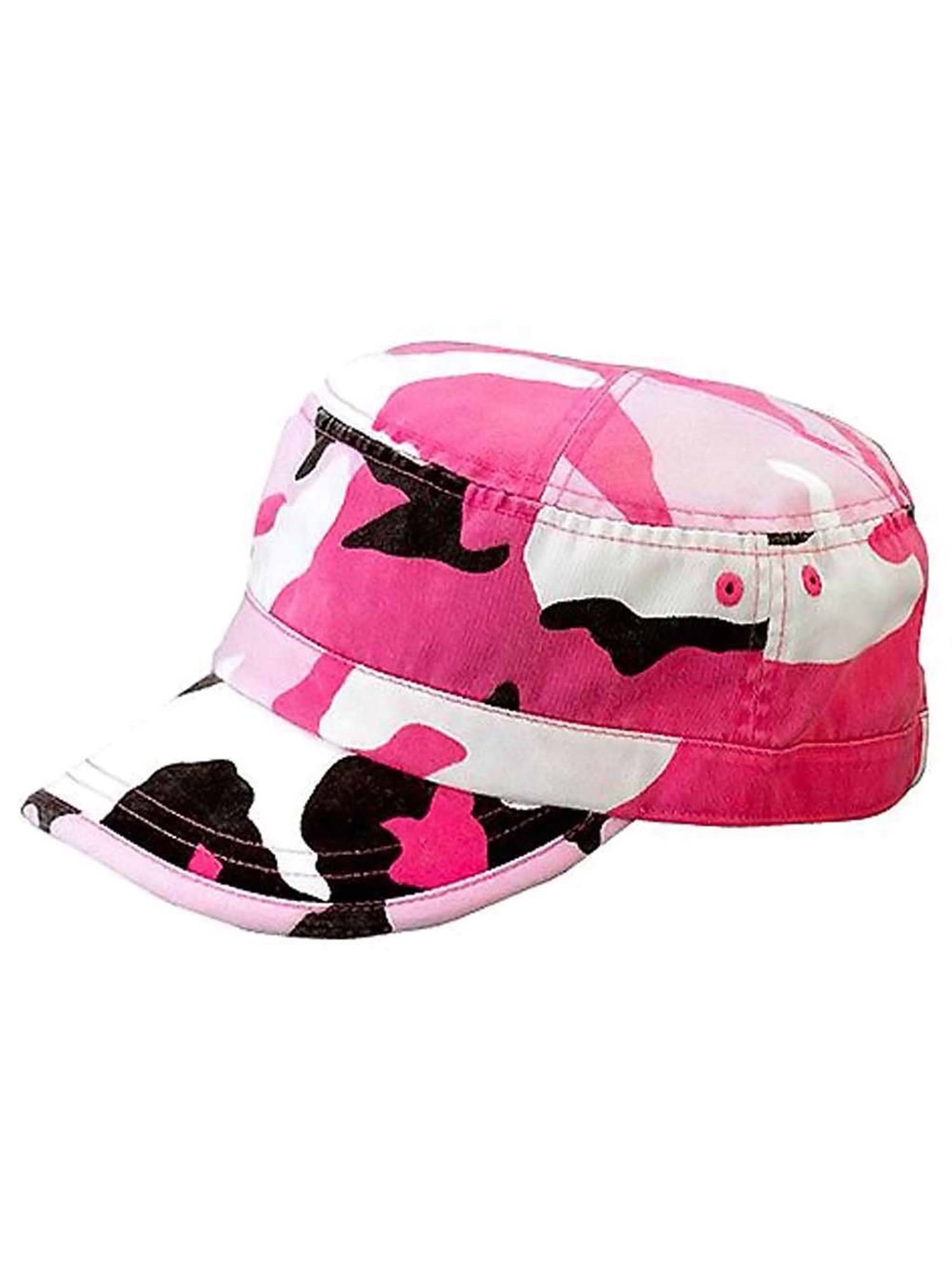 Pink Camouflage Print Cotton Cadet Cap - Walmart.com