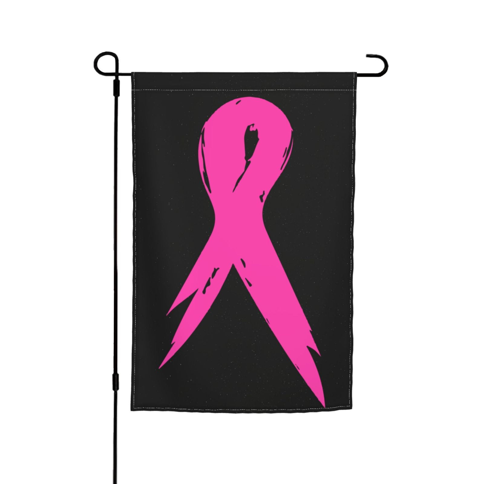 Pink Cancer Ribbon Garden Flag 12x18 Inch, Double Sided Outside Sign ...