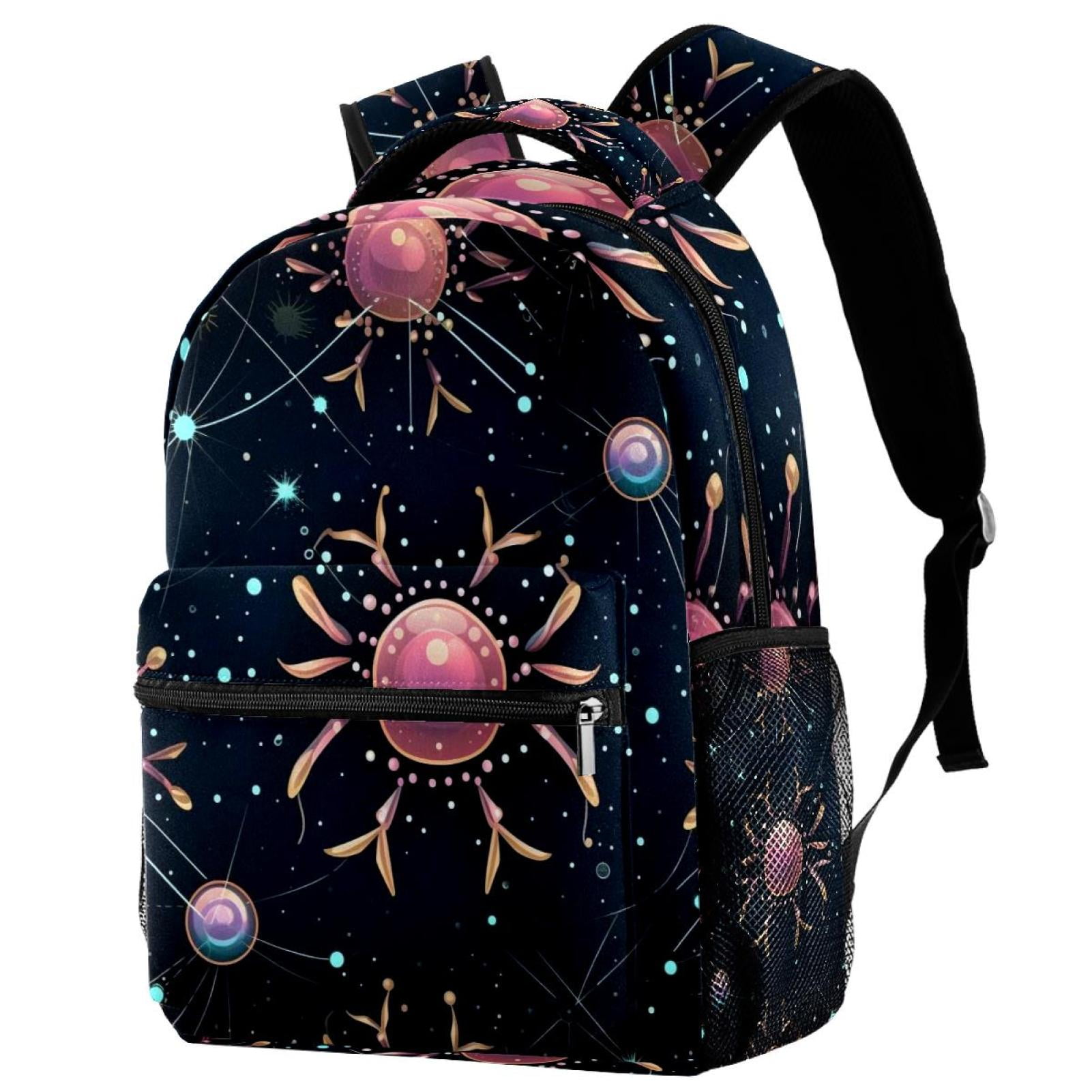 Pink Cancer Zodiac Sign Scorpion Casual Backpacks Lightweight Premium ...