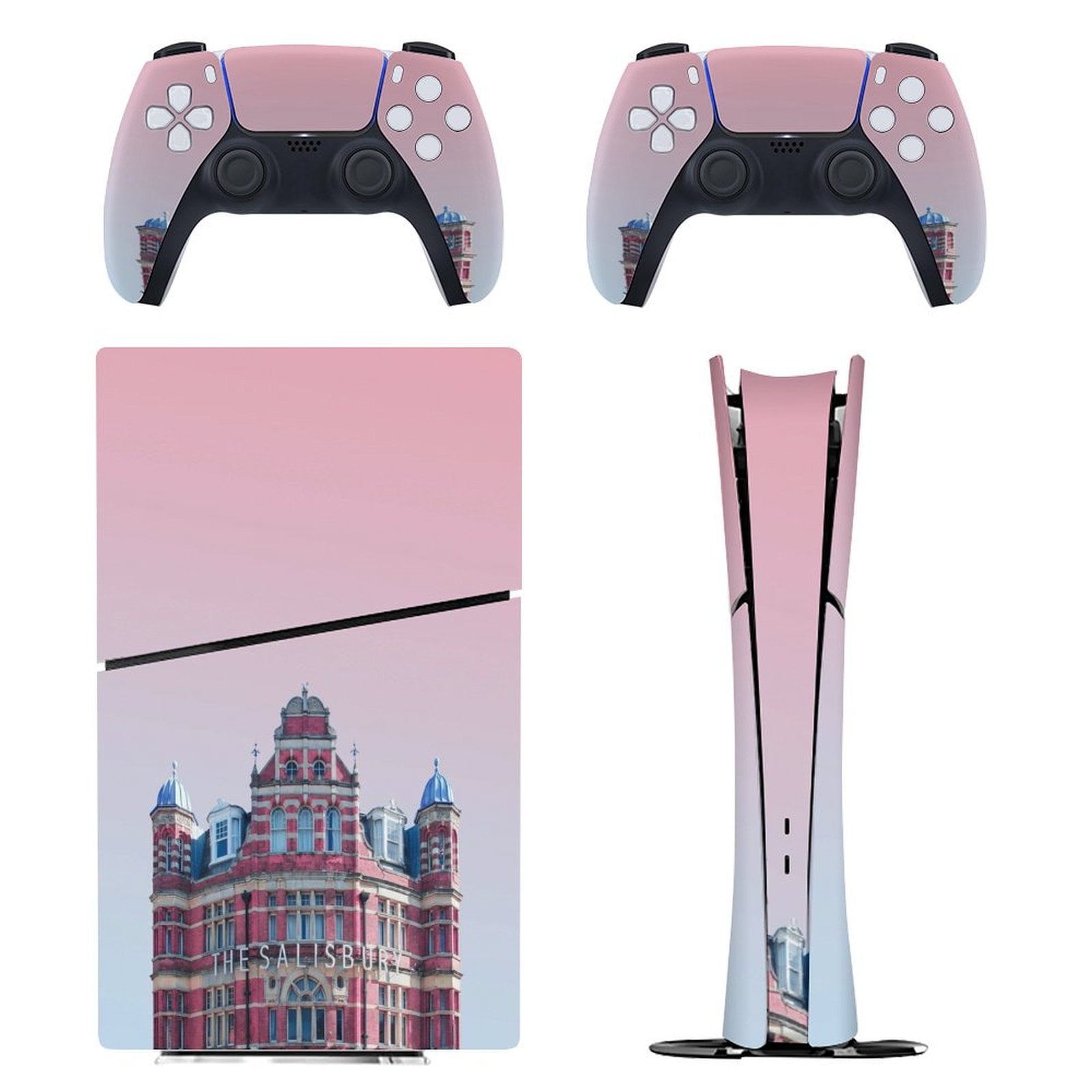 Pink Castle Under Pink Sky PS5/PS5 Slim Digital Disc Skin Sticker For ...