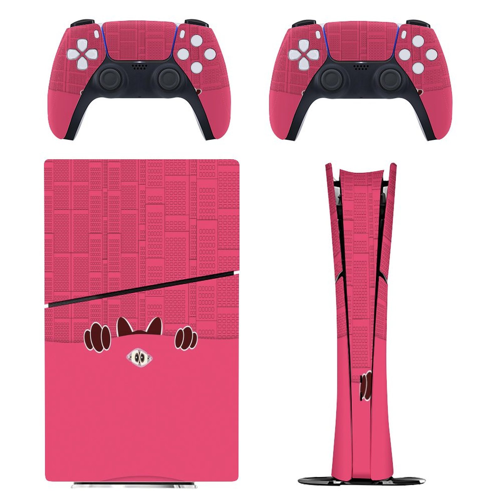 Pink, Cat, Design PS5/PS5 Slim Digital Disc Skin Sticker For Console ...