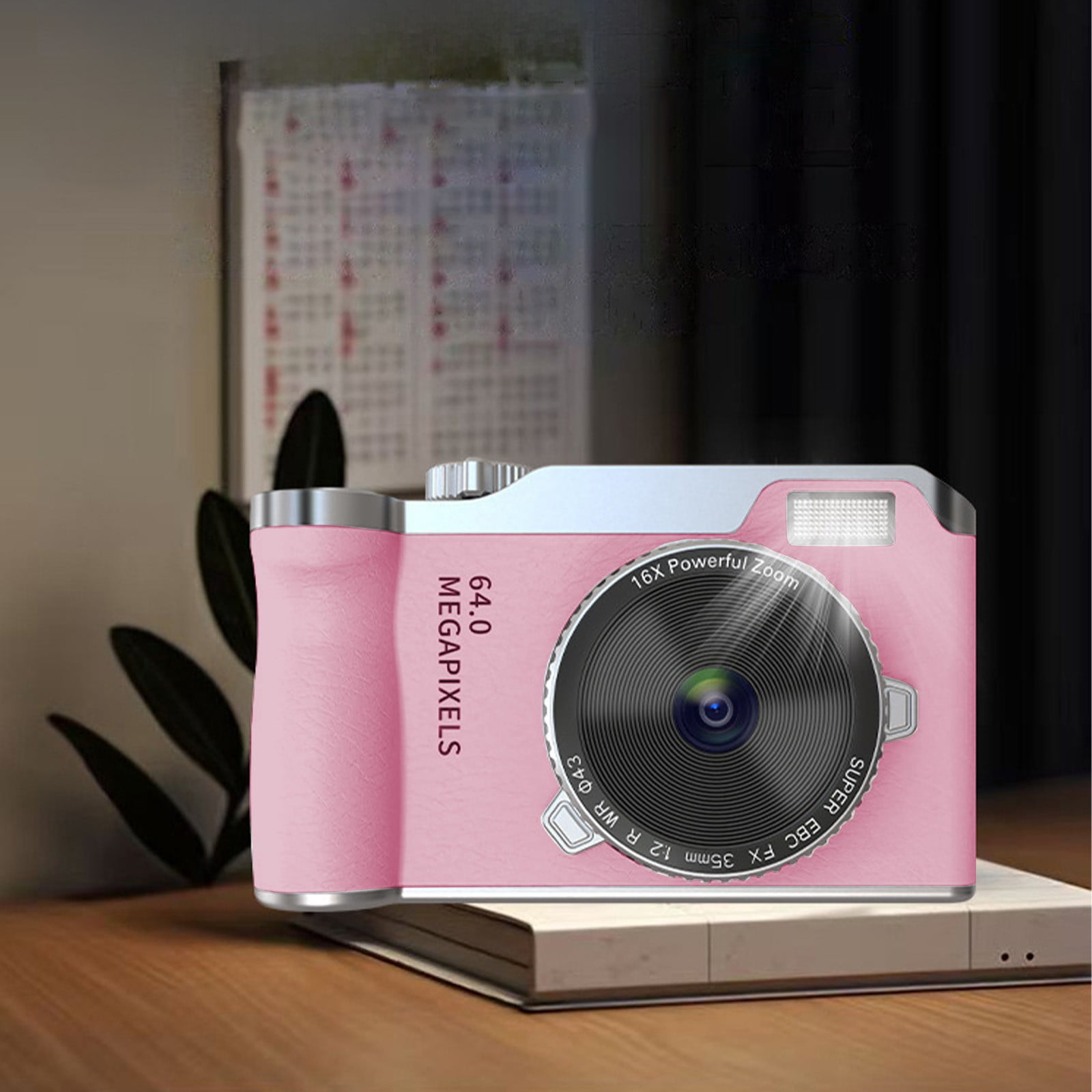 Pink Ccd Digital Camera With 2.3 Inch Screen 16X Autofocus Front Rear ...