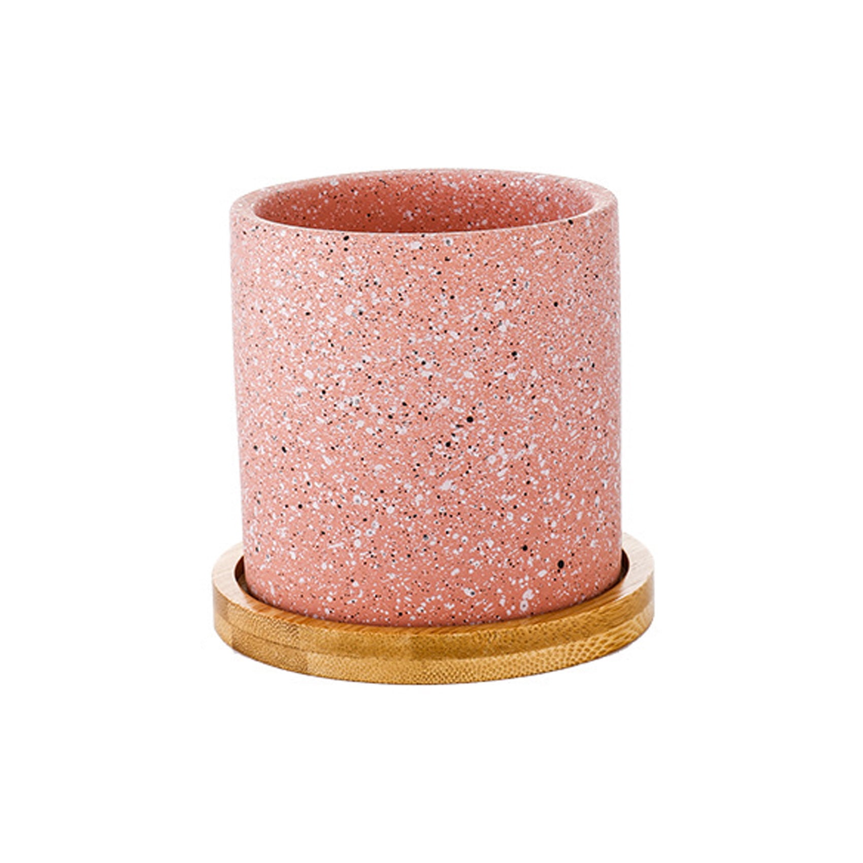 Pink Ceramic Ink Dots Style Flower Pots Planters with Drainage Hole and ...