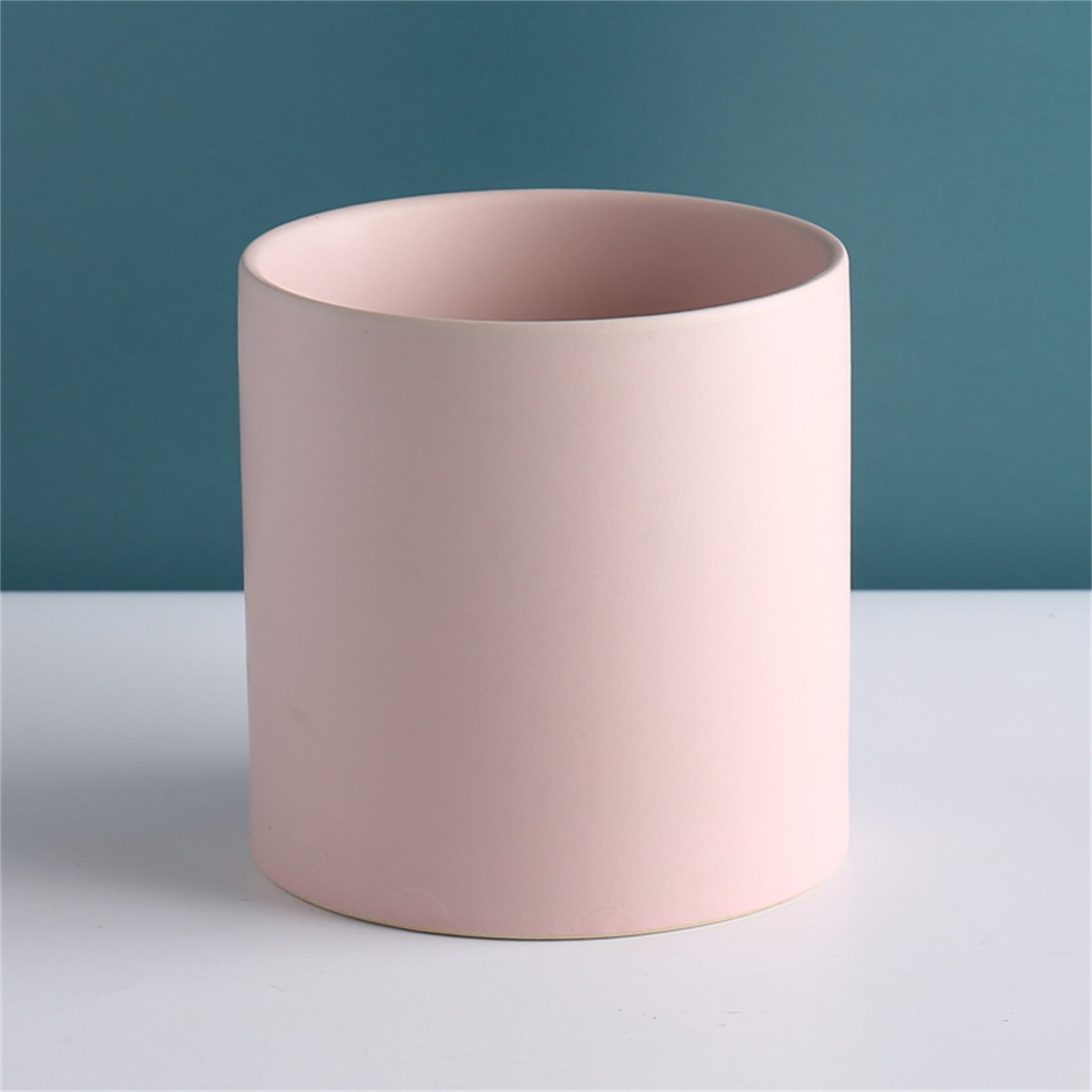 Pink Ceramic Planters Medium Cylinder Indoor Plant Pots for Plants ...