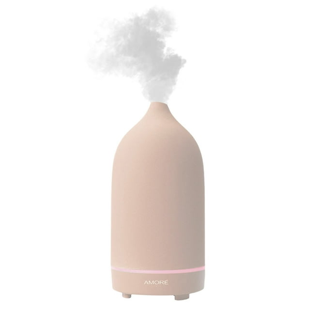 Pink Ceramic Ultrasonic Aromatherapy Essential Oil Diffuser - Walmart.com