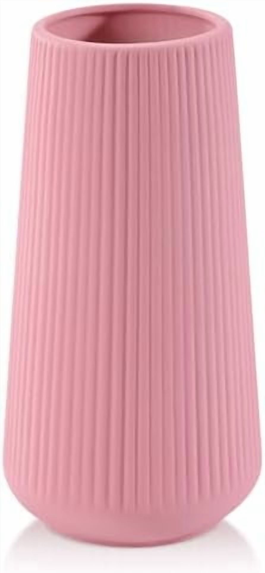 All Pink Ceramic Vase, Small Cute Flower Vase for Pampas Grass, Home ...