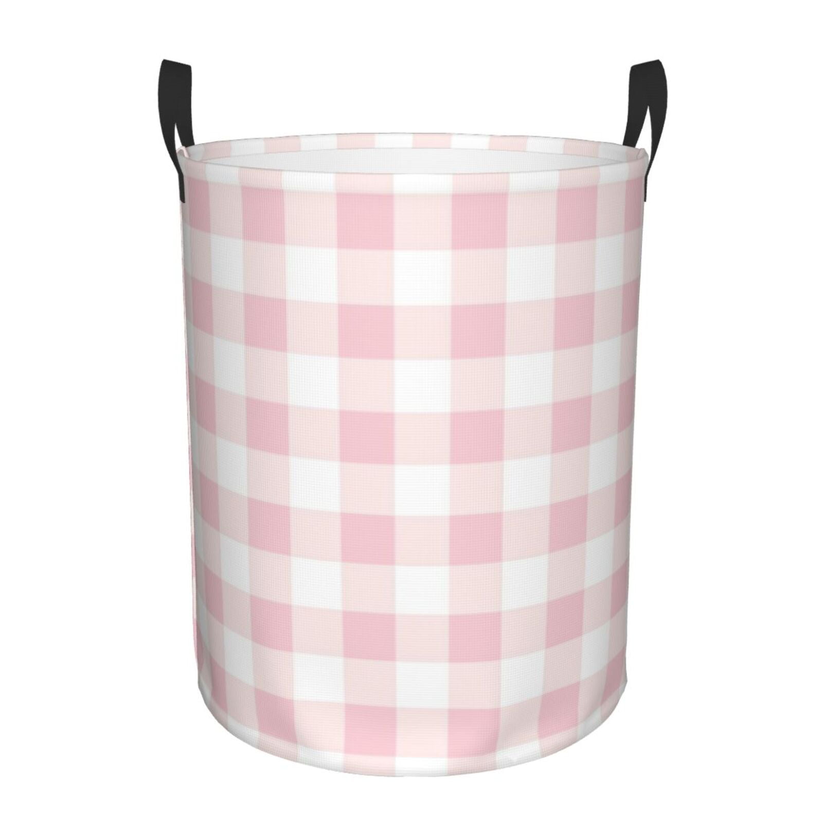 Pink Checkboard A Laundry Basket, Laundry Hamper Waterproof Laundry Bag ...