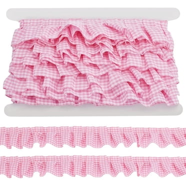 10 Yards 6cm Wide Pleated Lace Edge Trim Embroidery Ruffle Organza Mesh ...