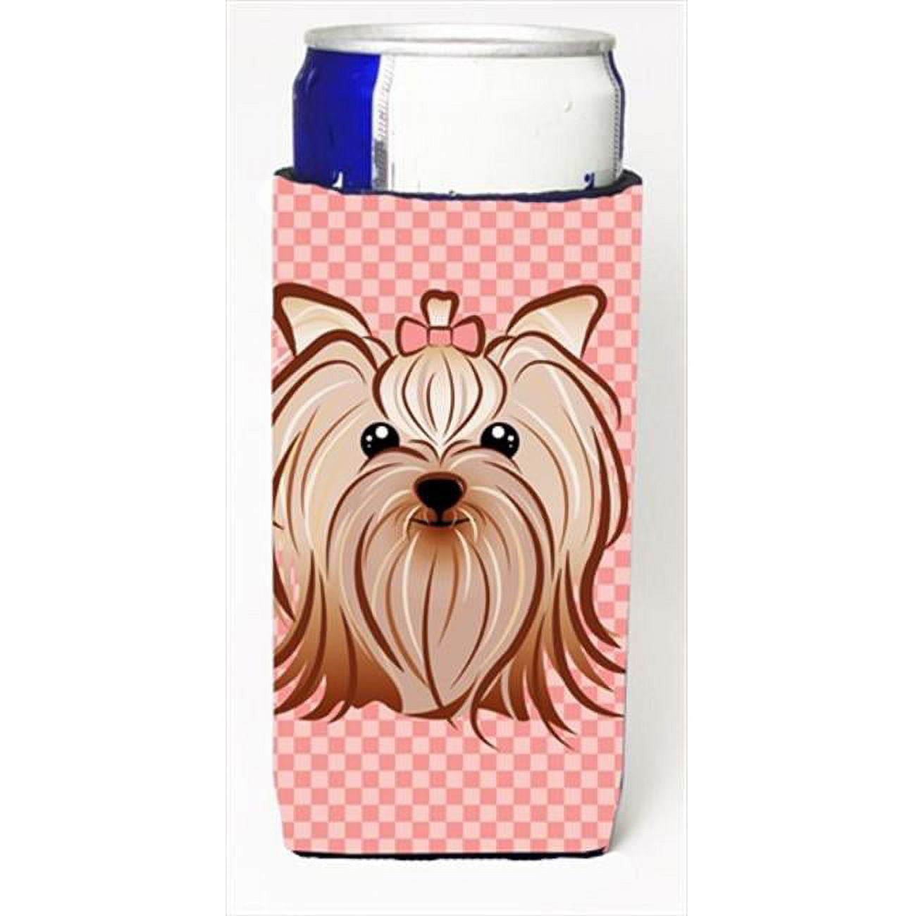 Pink Checkered Yorkie & Yorkshire Terrier Michelob Ultra bottle sleeves ...