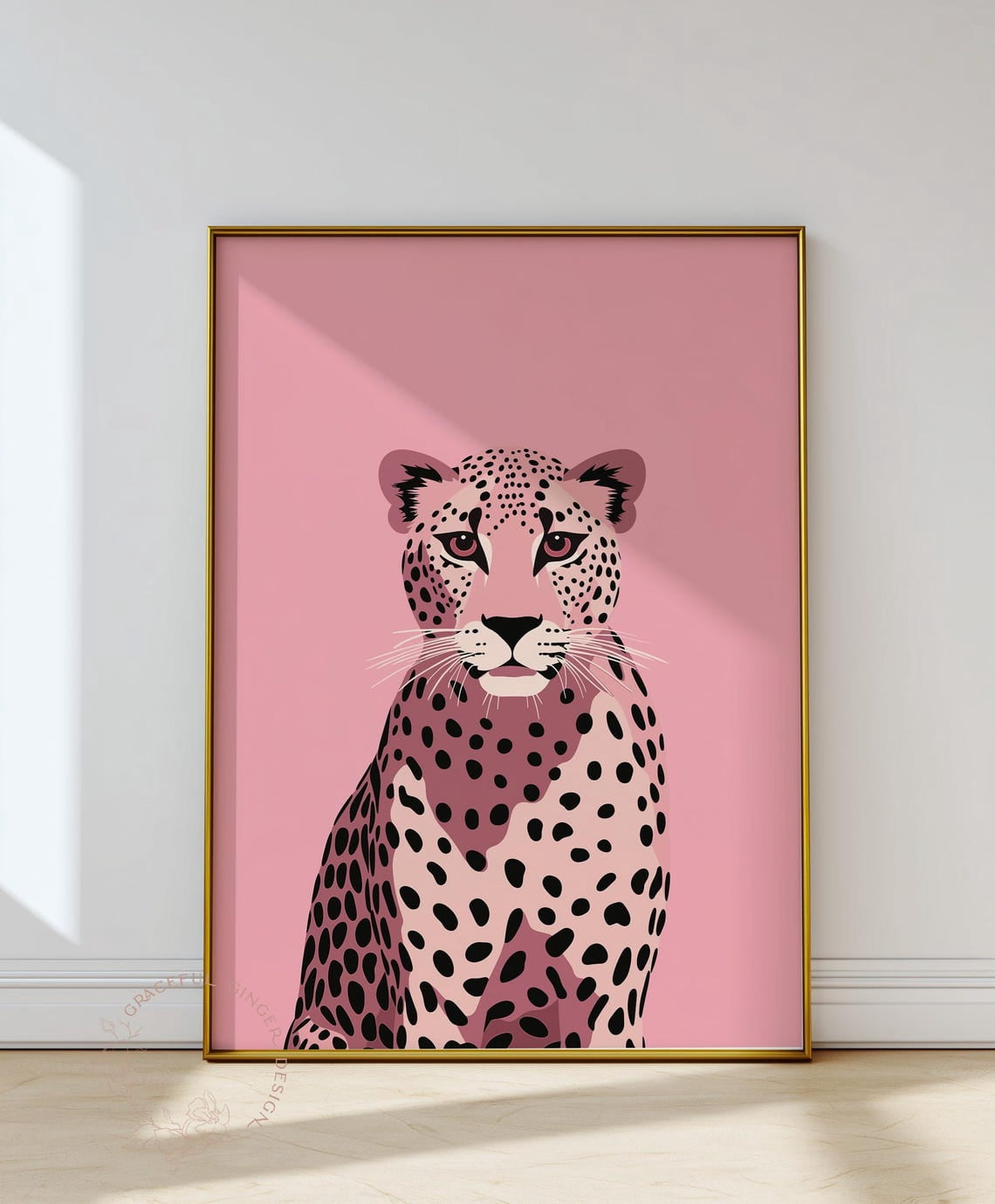 Pink Cheetah Art Print, Trendy Preppy Dorm Decor, Wall Art Home Decor ...