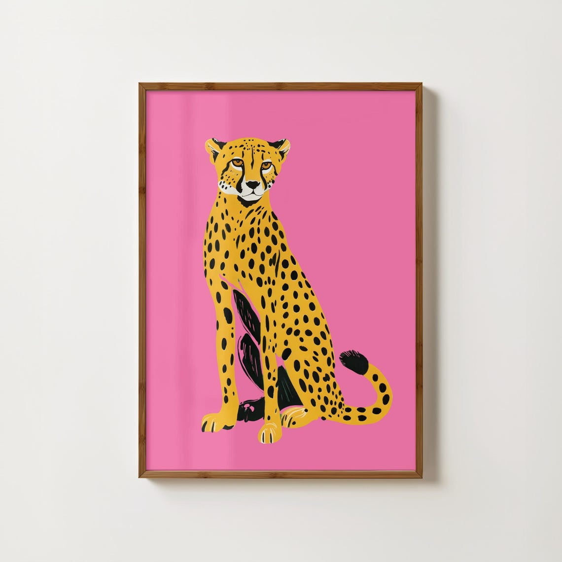 Pink Cheetah Print Trendy Cheetah Wall Art Preppy Leopard Bohemian ...