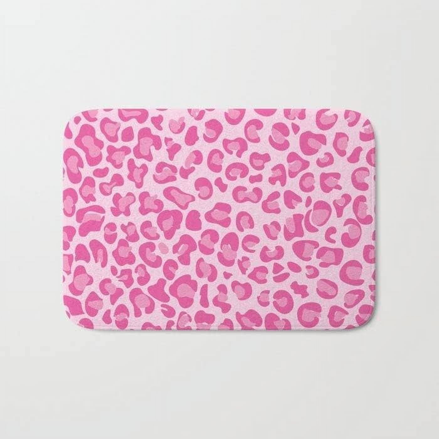 Pink Cheetah Shower Mat, Hot Pink Bathroom Mat, Leopard Print Bath Mat ...