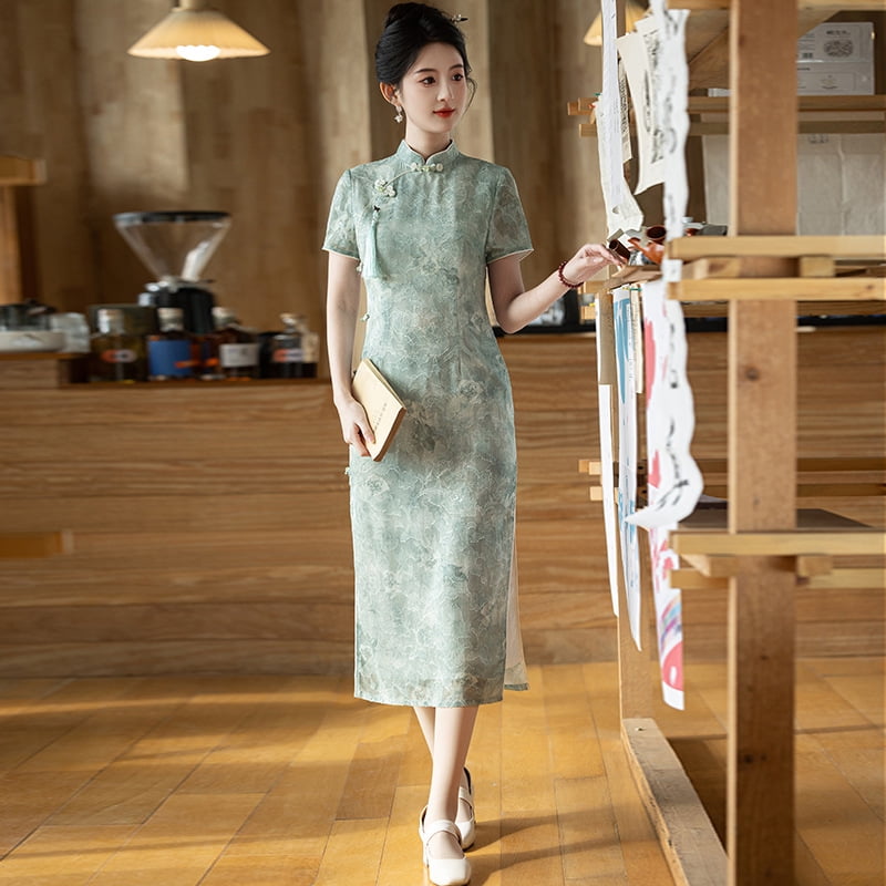 Pink Cheongsam 2025 Summer New Style for Women Improved Retro Republic ...