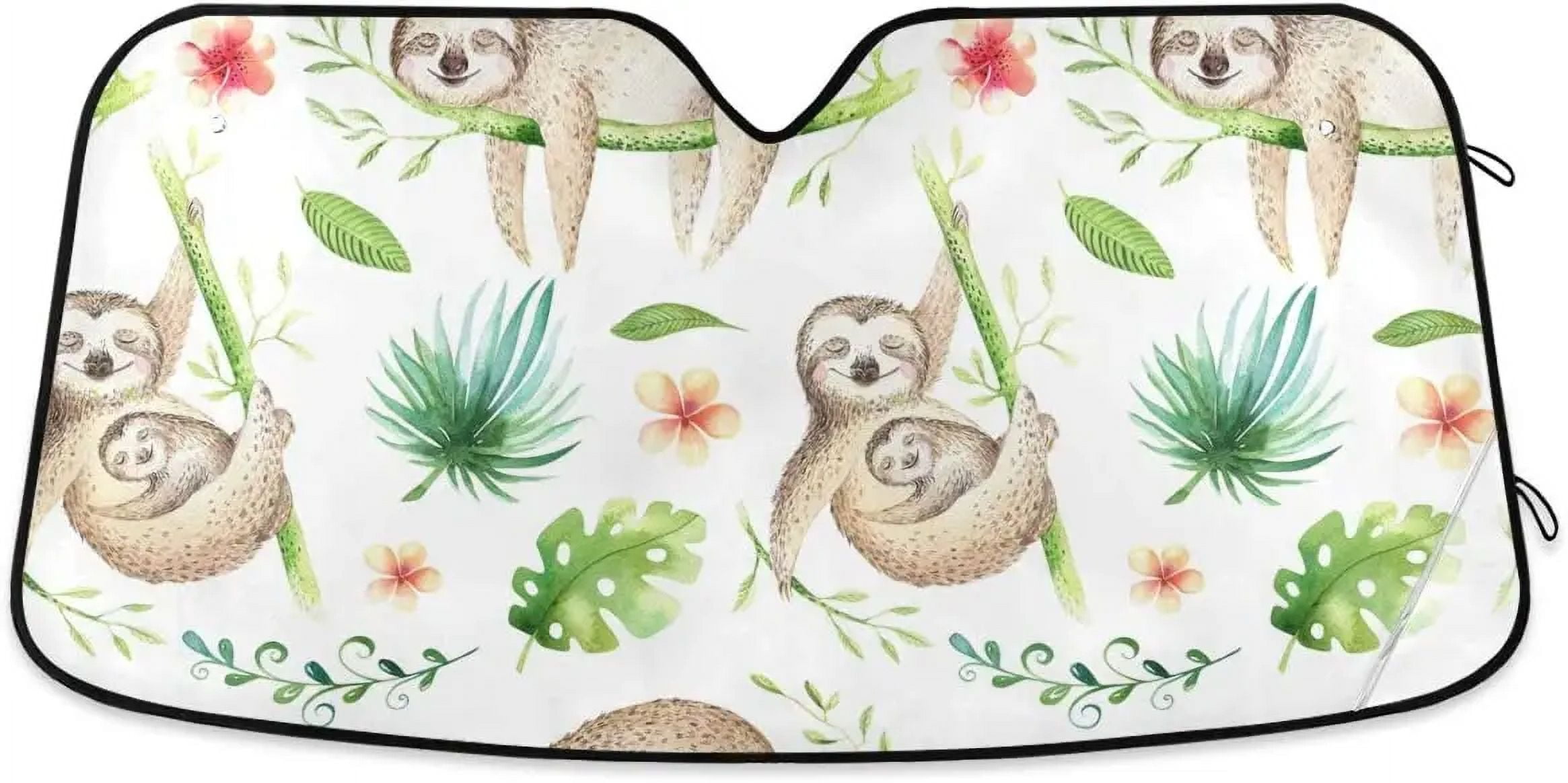 Pink Cherry Blossom Car Windshield Sun Shade Block UV Rays Sun Visor ...