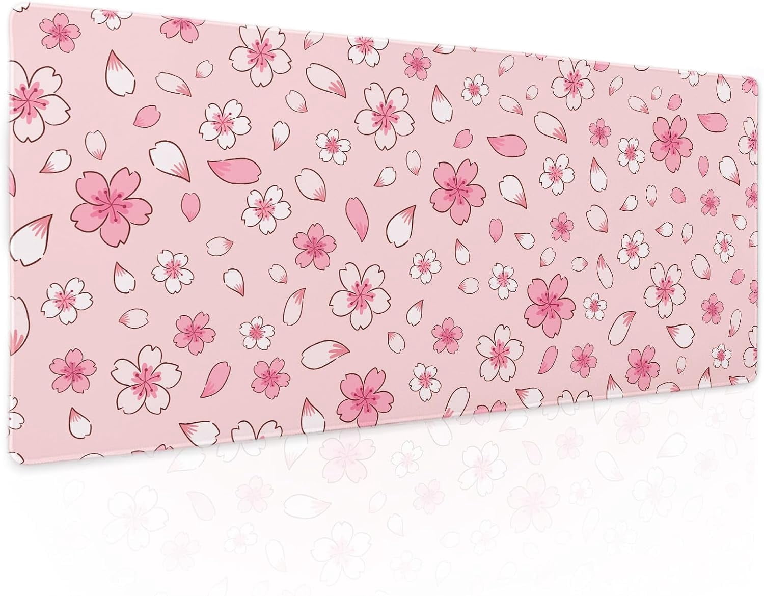 Pink Cherry Blossom Gaming Mouse Pad XL Cute Anime Aesthetics Floral ...
