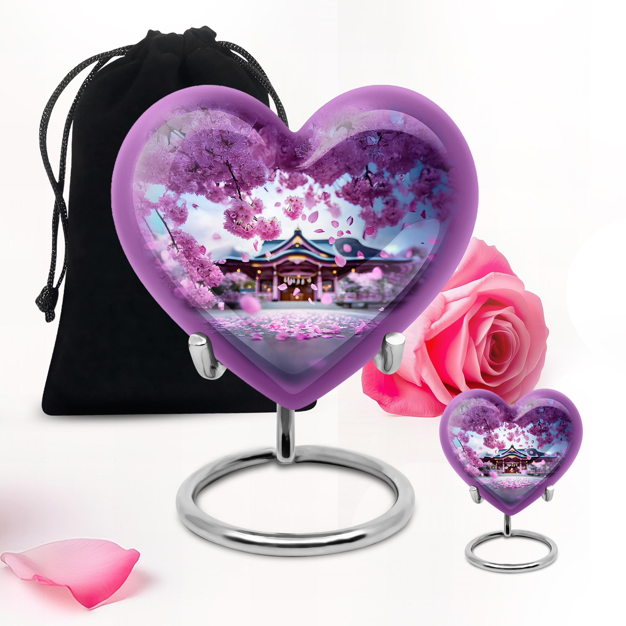 Pink Cherry Blossom Mini Urns For Human Ashes Adult Female - Funeral ...