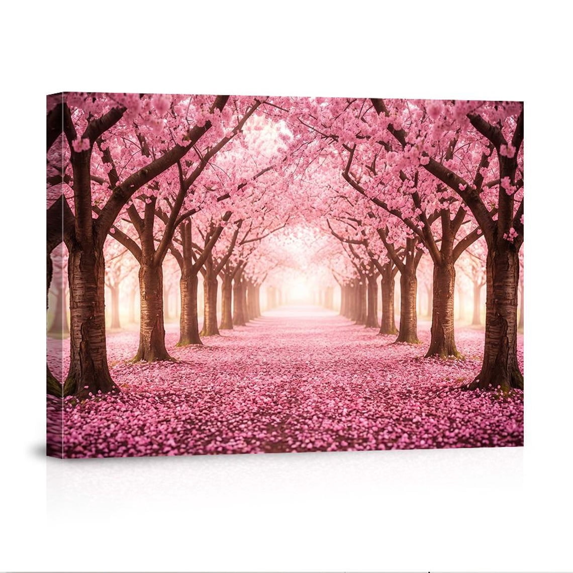Pink Cherry Blossom Tree Tunnel Romantic Floral Pathway For Living Room ...