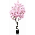 7FT Artificial Cherry Blossom Tree Beautiful Sakura Flower Tree Indoor ...