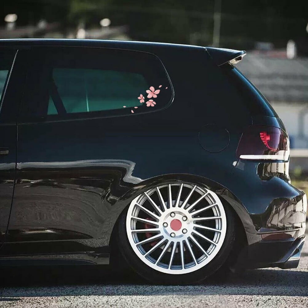 Pink Cherry Blossom Vinyl Car Sticker Auto Flower Decal Windshield ...