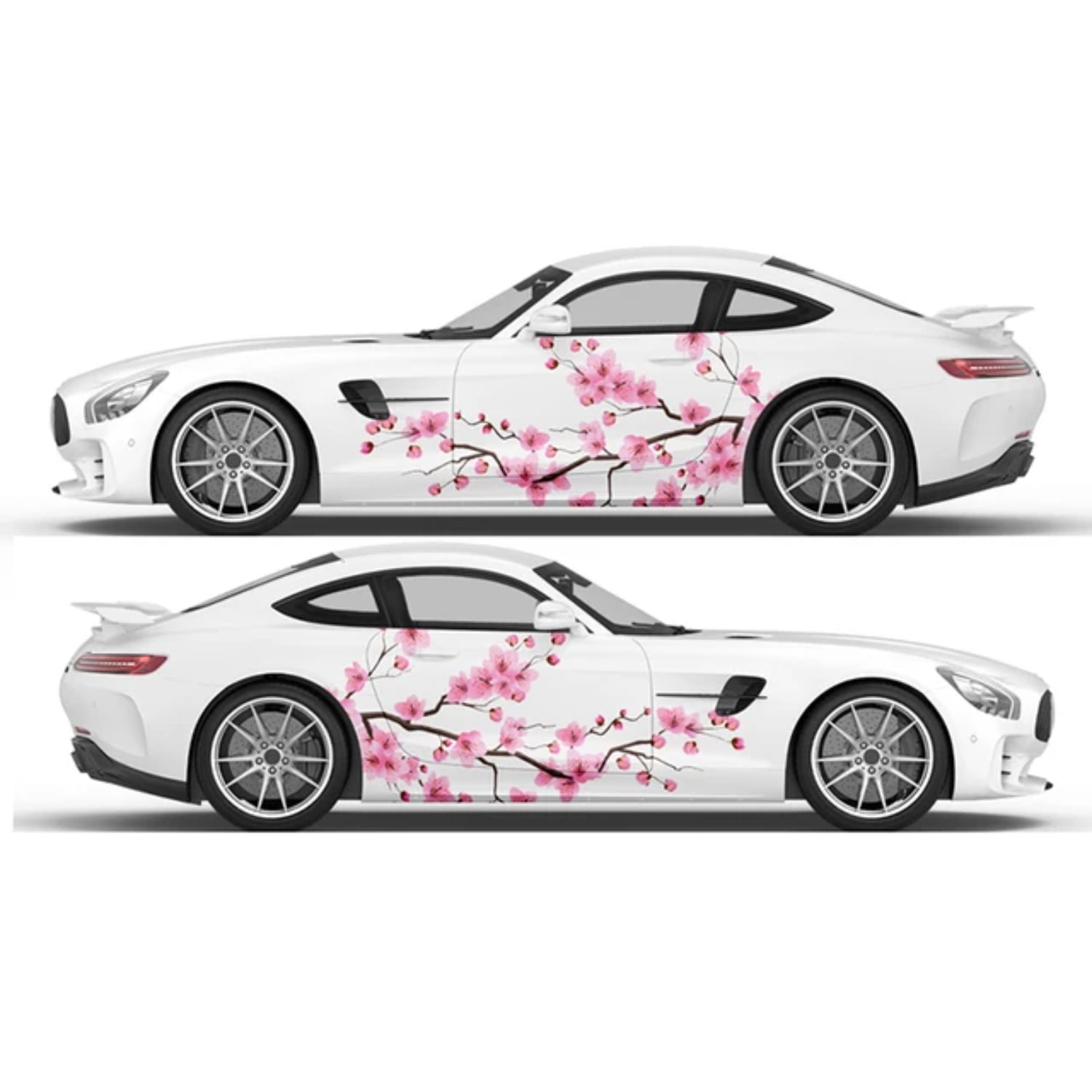 Pink Cherry Blossom Vinyl Decal Car Tuning Sticker - Side Graphic for ...