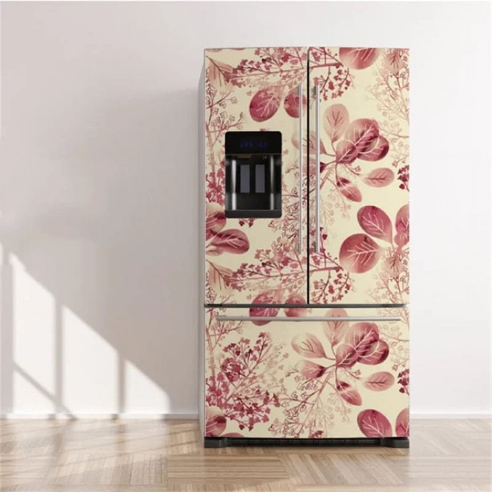 Pink Cherry Blossoms Flowers Refrigerator Stickers Spring Sakura Floral ...