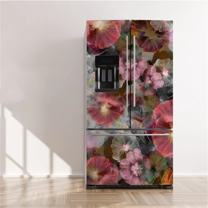 Pink Cherry Blossoms Flowers Refrigerator Stickers Spring Sakura Floral ...