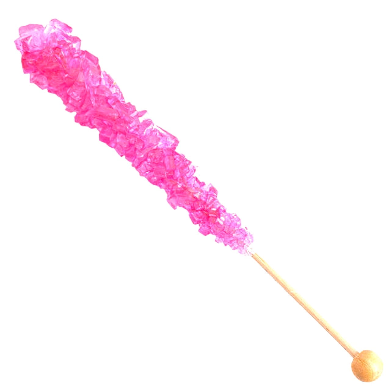 sweetglob Pink Cherry Rock Candy Sticks, Classic Sugar Crystals ...