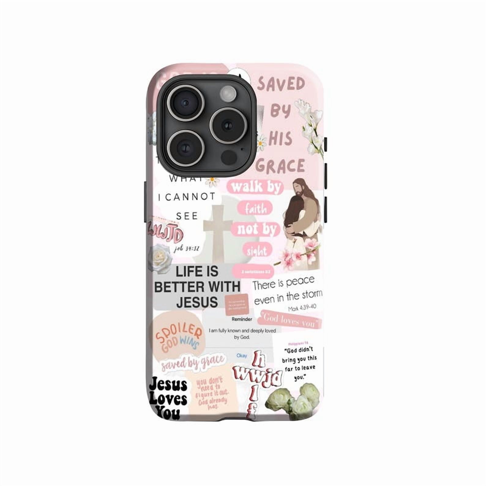 Pink Christian Faith Collage iPhone Case Inspirational Spiritual ...
