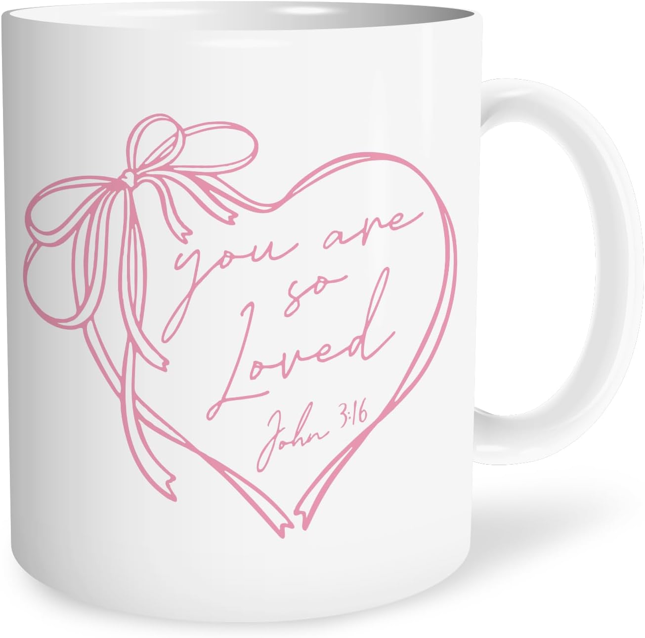 Pink Christian Mug, Pray On It Pray Over It Bible Verse Ceramic Coffee ...