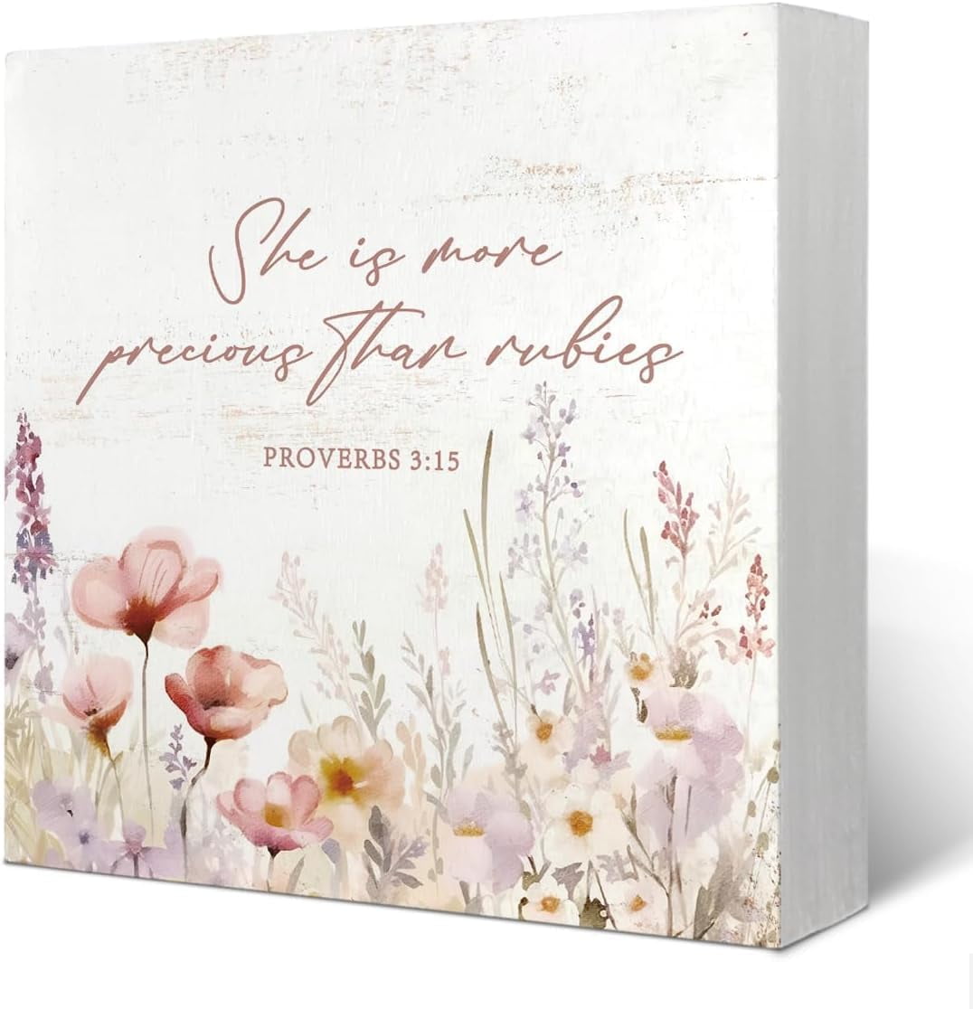 Pink Christian Nursery Decor,Proverbs 3:15 Sign,Wildflower Nursery Sign ...