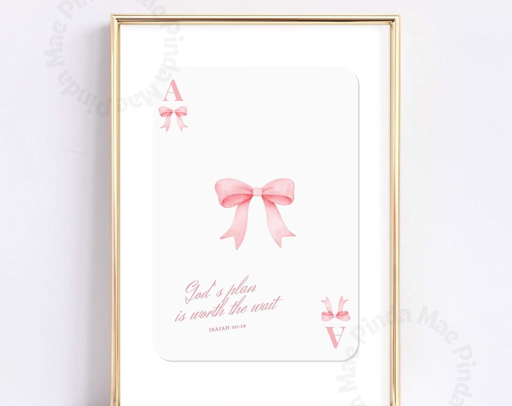Pink Christian Printable, God’S Plan Christian Wall Art, Coquette ...