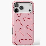 Pink Christmas Candy Canes Pattern Phone Case iPhone Case 17 11 12 13 ...
