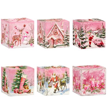 HOWAF 24Pack Small Christmas Boxes, Kraft Paper Christmas Treat Boxes ...
