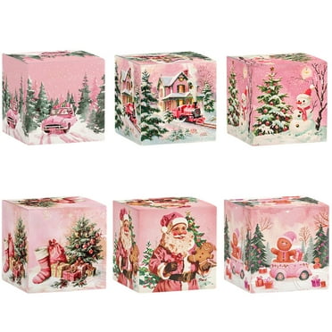 HOWAF 24Pack Small Christmas Boxes, Kraft Paper Christmas Treat Boxes ...