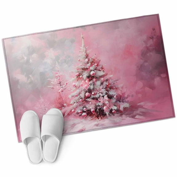 Red Striped Bathroom Mats 2x3 FT, Non Slip Small Kitchen Mat, Modern ...