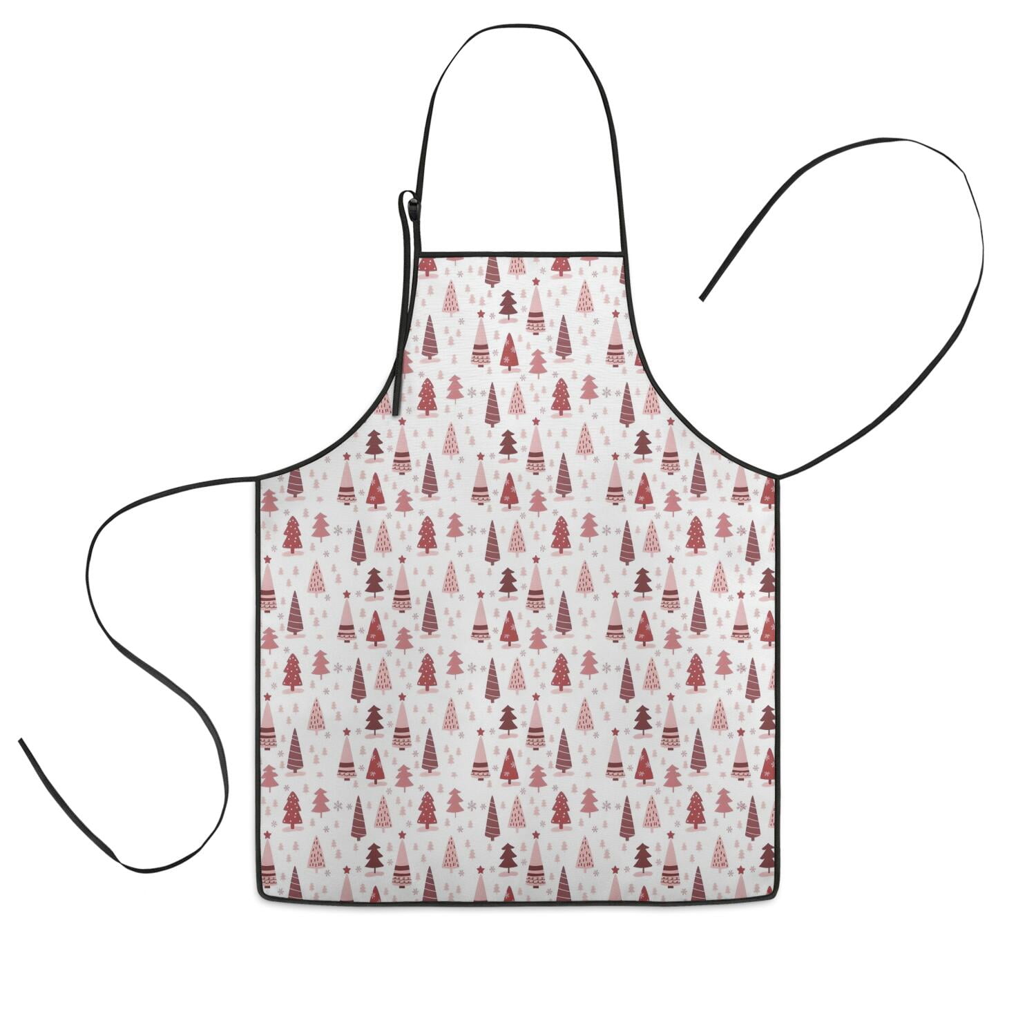 Pink Christmas Tree Pattern Kids Aprons for Girls and Boys,Adjustable ...