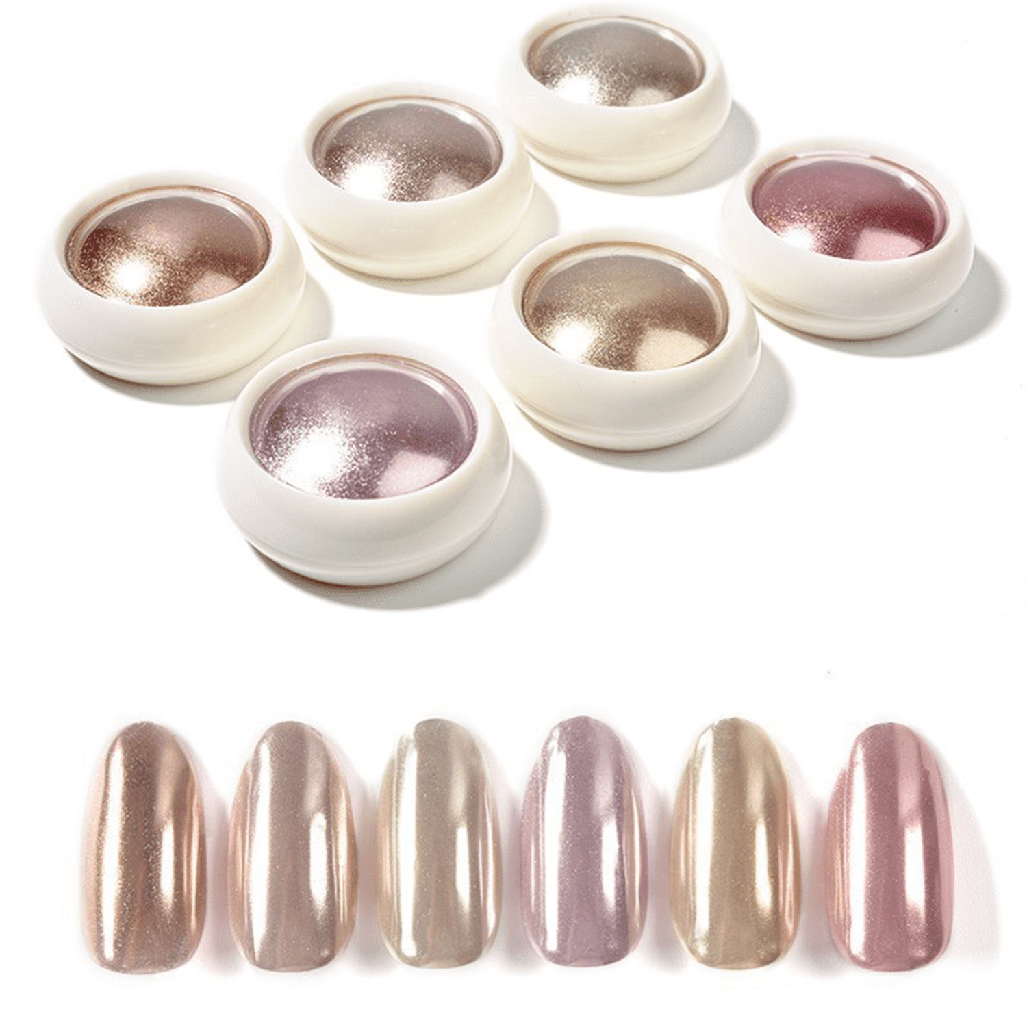 Pink Chrome Nail Powder Kit Holographic Glass Classic Chrome Nail Art ...