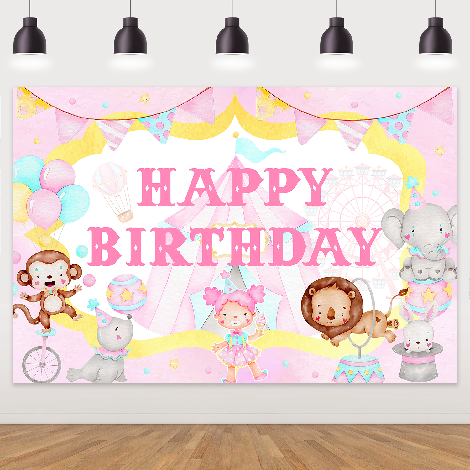 Pink Circus Theme Party Decorations for Girl - Pastel Circus Happy ...