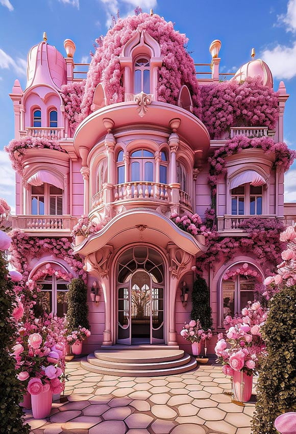 Pink Cloakroom Indoor Wardrobe Princess Girl Birthday Party Portrait r ...